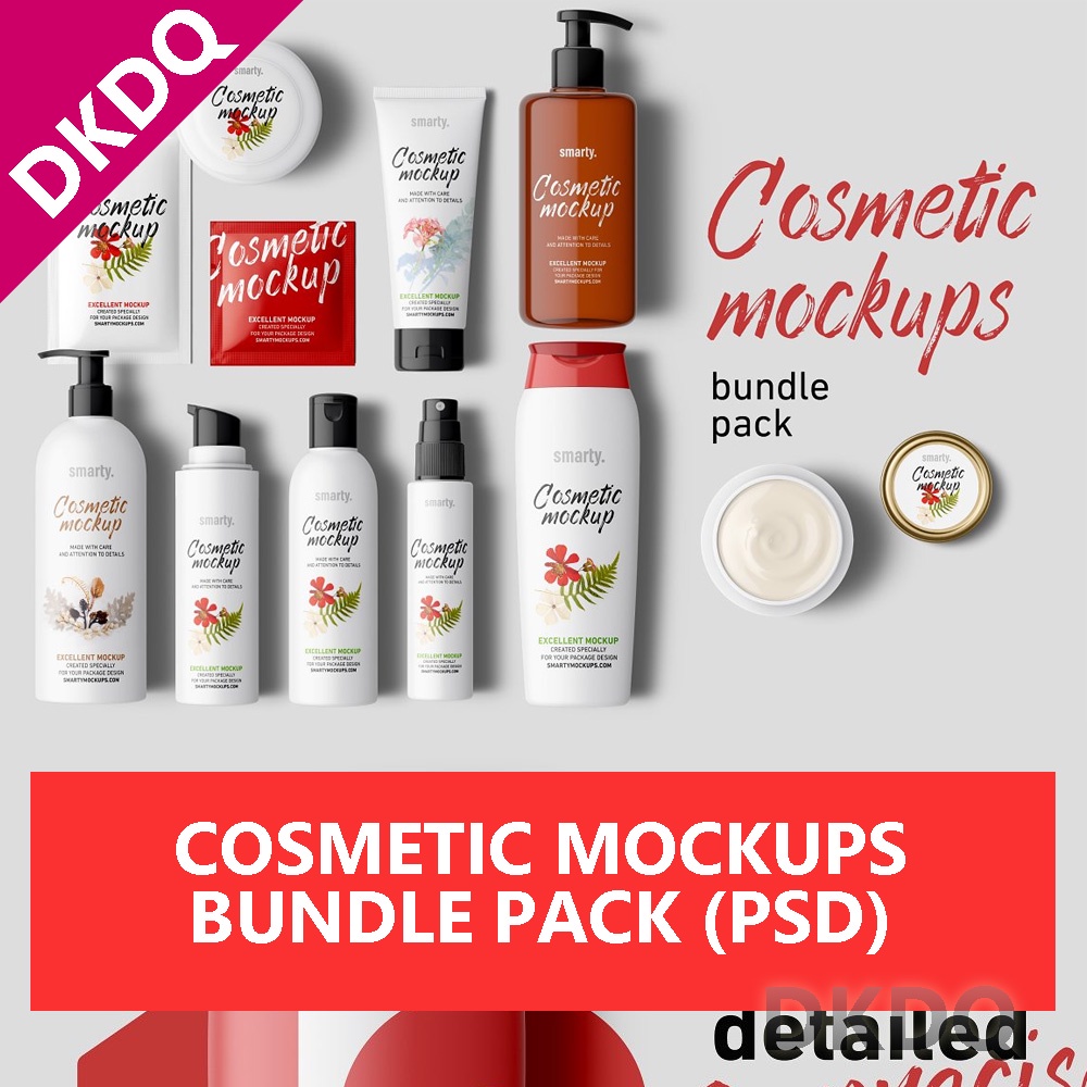 👾 Cosmetic Mockup Bundle Pack ATHENA0316 PSD Cosmetics Skincare Mockups ...