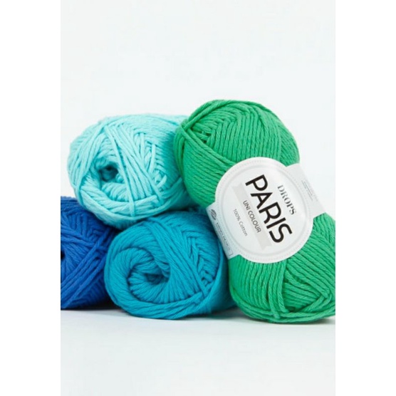 50g Drops Paris | Blue Denim Green | 100% Cotton Yarn | READY STOCK ...