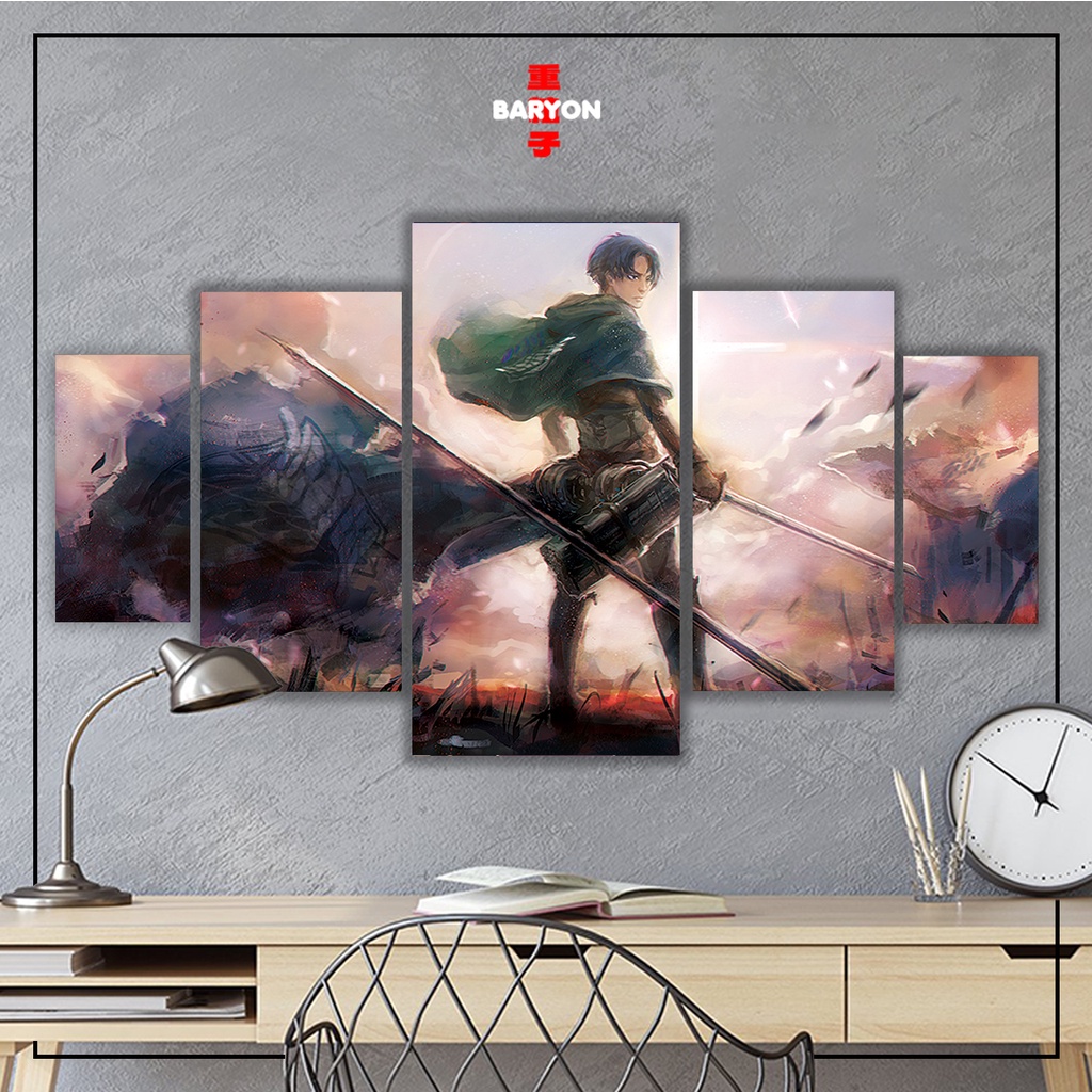 KAYU HIASAN DINDING Baryon Wall Decor LEVI ATTACK ON TITAN 1 Set Wooden ...
