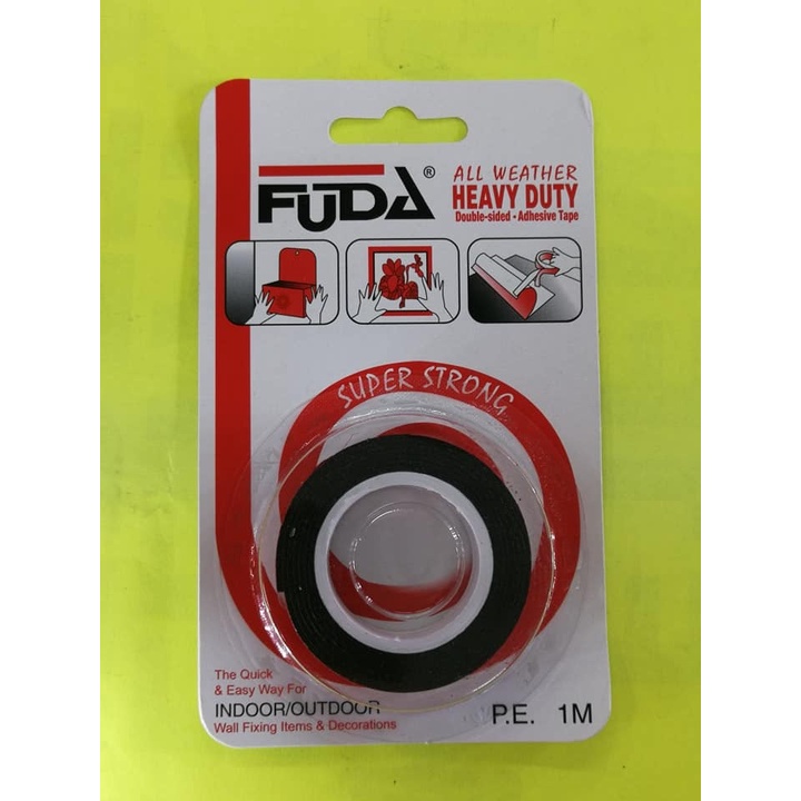 Fuda Double Sided Foam Tape ( PE ) 12mm / 18mm X 1M | Shopee Malaysia