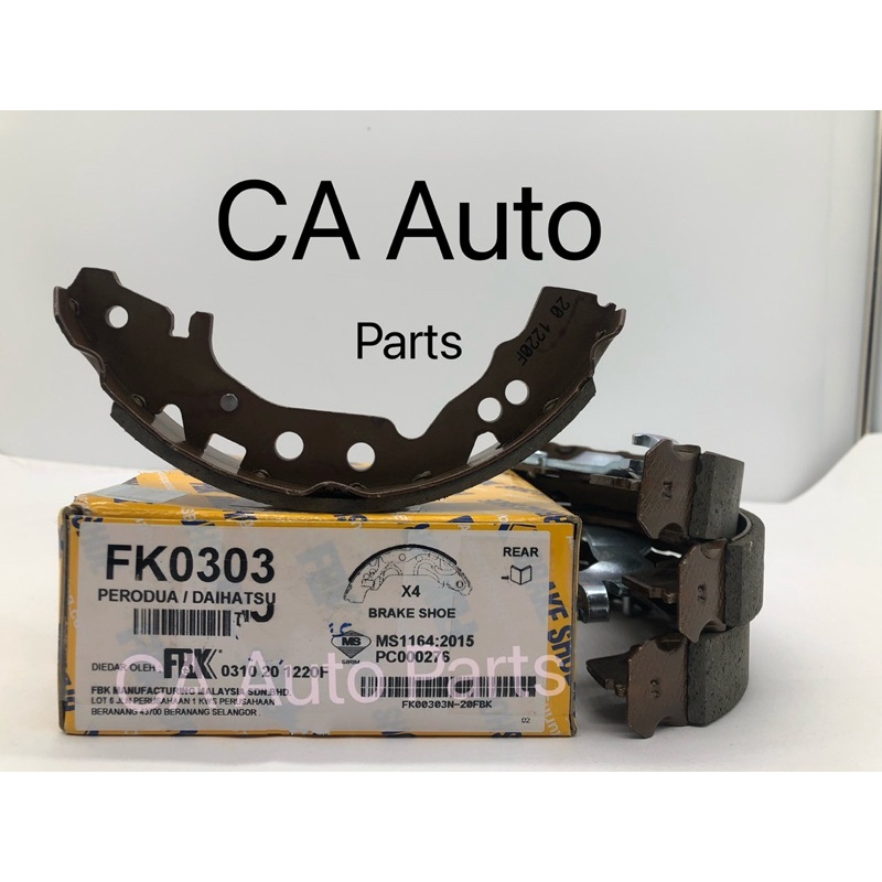 Perodua Myvi D20N GEN3 1.5 (2017-2022) FBK FK0303 Brake Shoe Rear ...