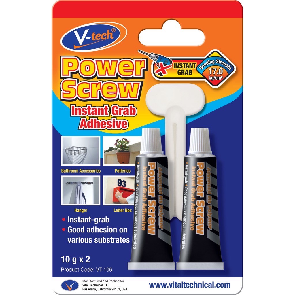 V-tech power screw instant grab adhesive vt-106 | Shopee Malaysia