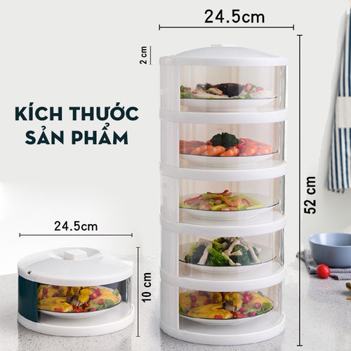 5-tier Food Storage Table Cage (Rotating Lid) | Shopee Malaysia