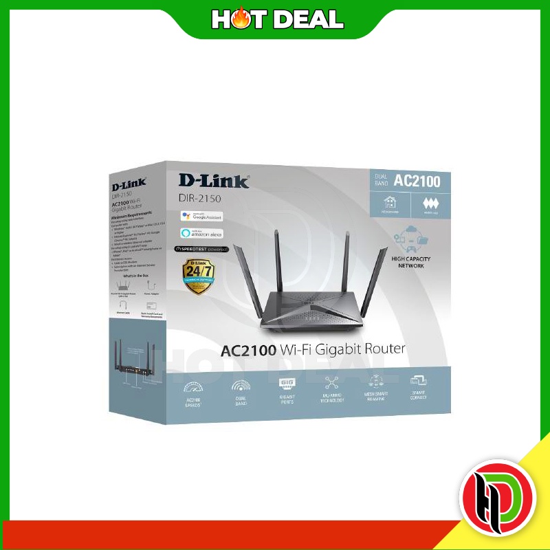 Hotdeal D-Link DIR-2150 AC2100 Smart Mesh Wi-Fi Gigabit Router ...