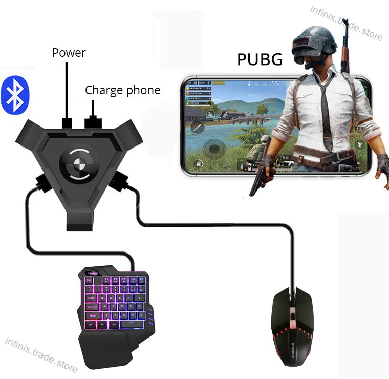 PUBG Mobile Gamepad Controller Gaming Keyboard Mouse Converter for ...