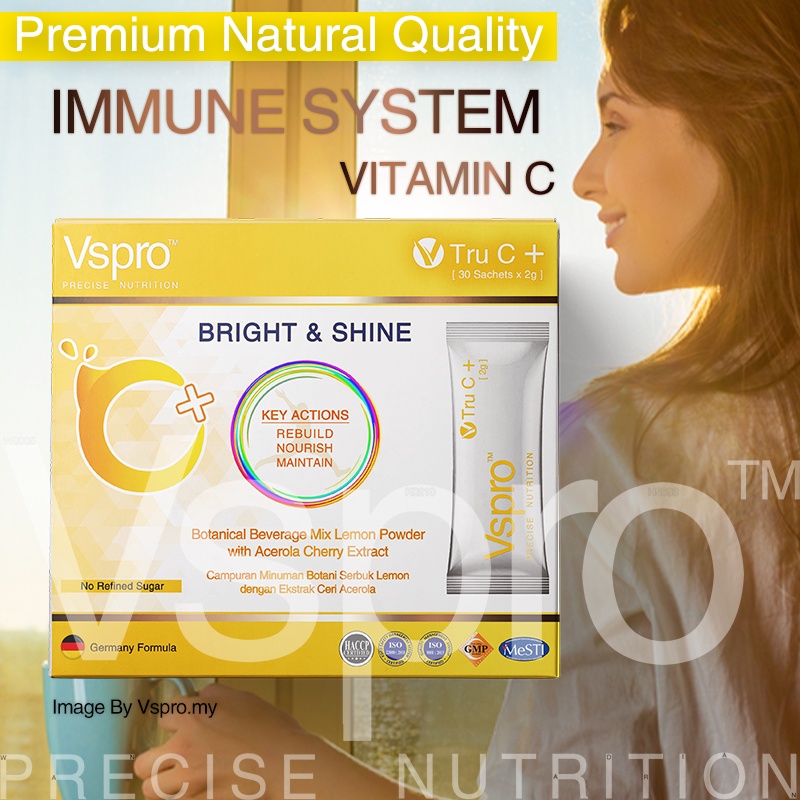 VSPRO TRU C + Vitamin C Zinc Immune System & Whitening Premium ...