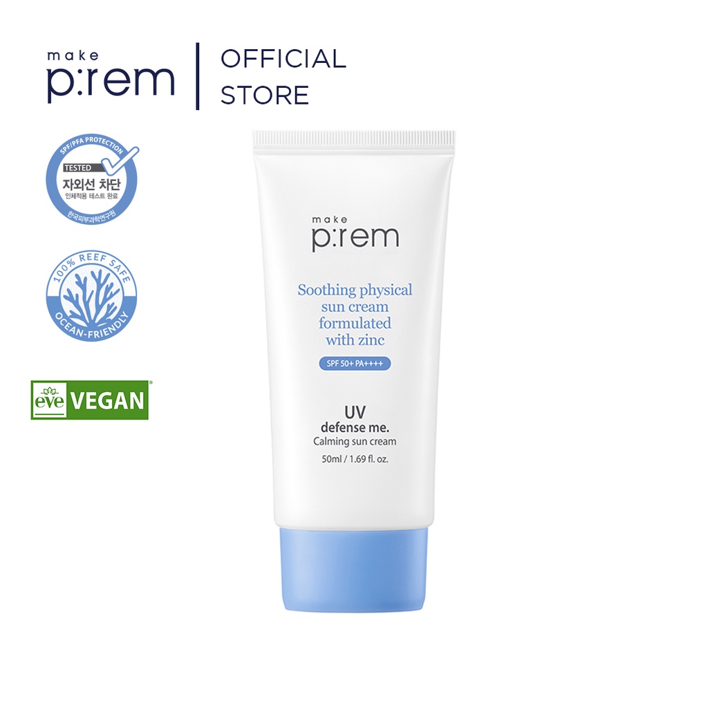 Make Prem UV Defense Me. Calming Sun Cream 50ml | Shopee Malaysia