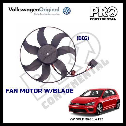 ORIGINAL VOLKSWAGEN GOLF MK6 1.4 TSI COOLING FAN MOTOR WITH BLADE (BIG ...