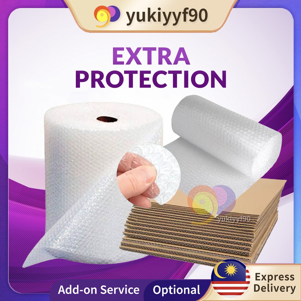 【Add-On】Extra Bubble Wrap / Recycled Cardboard / Box / Fragile Sticker ...