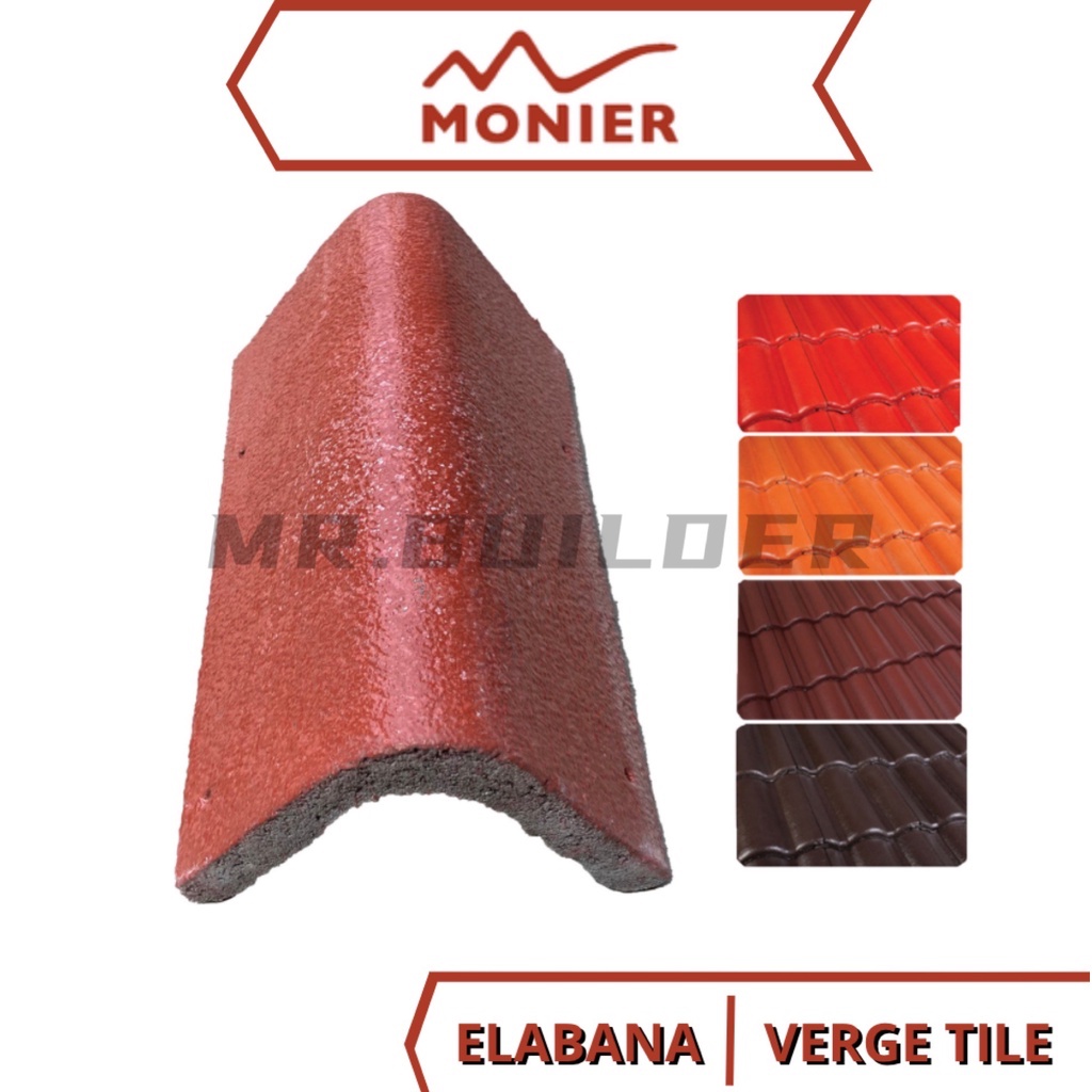 MONIER Universal Verge Tile Roof Tiles Elabana Fitting Atap | Shopee ...