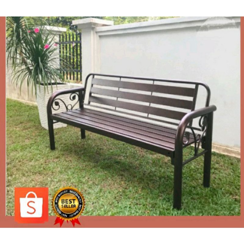 READY STOCK 5" metal bench chair/long bench ( 1 unit 1 order) | Shopee ...
