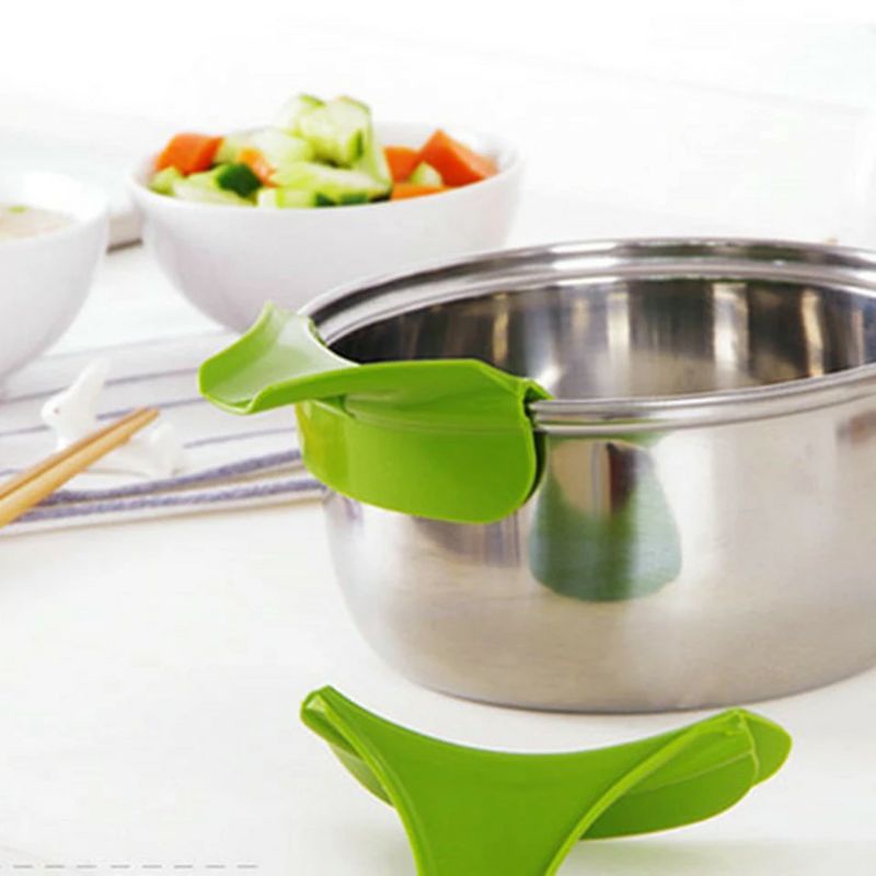 Heat Resistant Pouring Silicone Funnel - Spillproof Pan Silicone Funnel ...