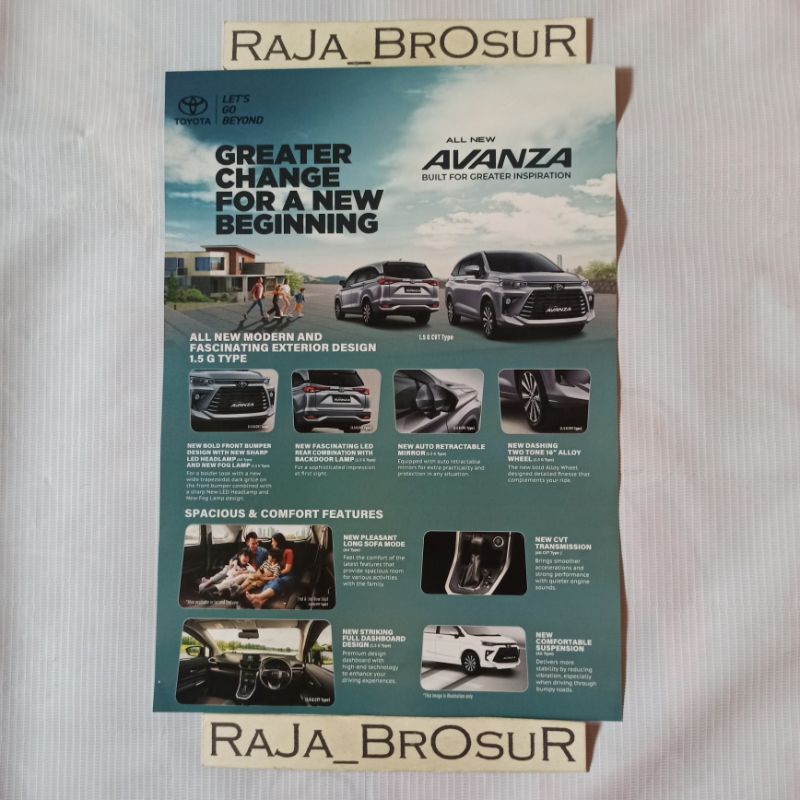 Toyota All New Avanza 2021 flyer brochure Poster | Shopee Malaysia