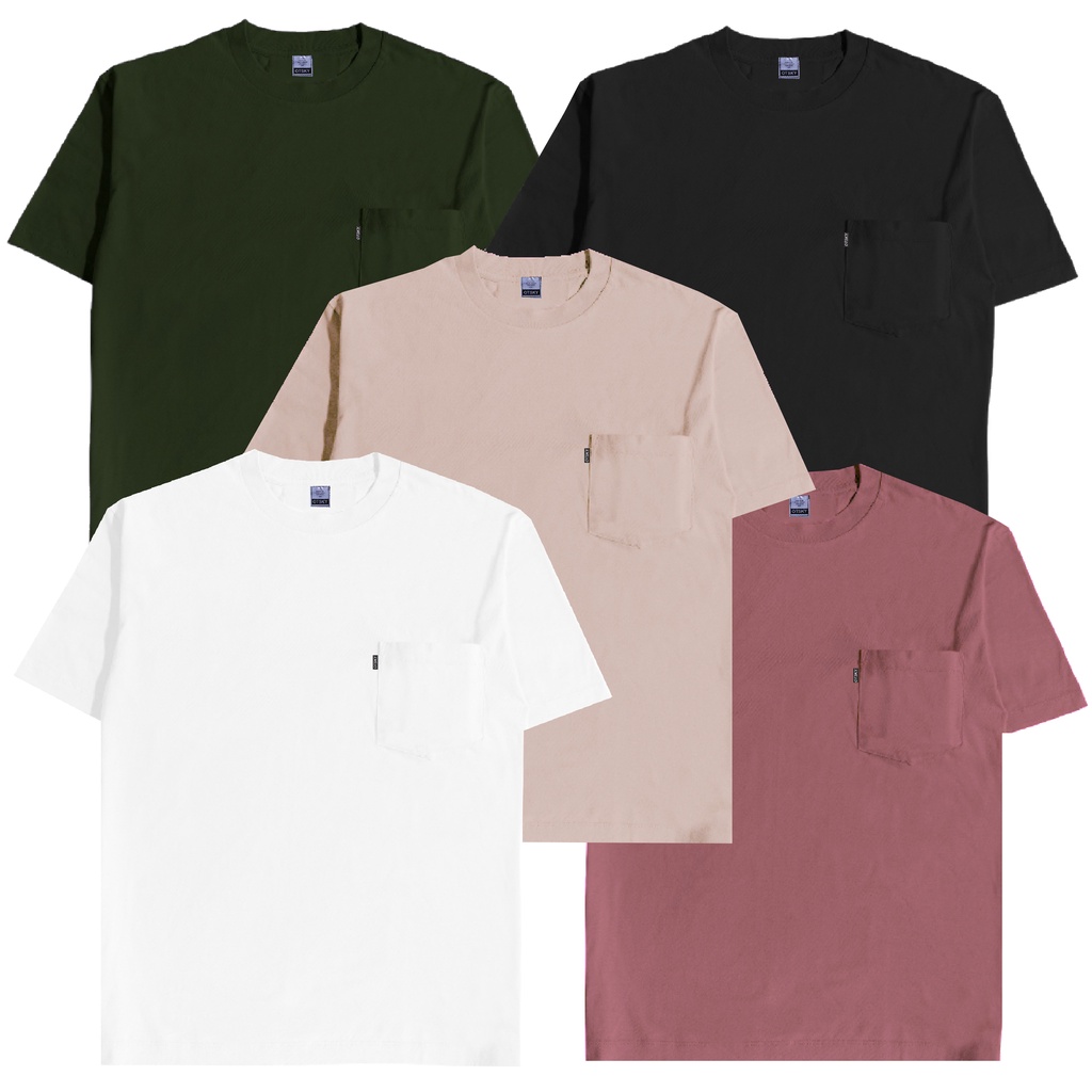 Otsky Men's Pocket Cotton Combed 24s T-Shirt Vol 1 (A) T Shirt Lelaki ...