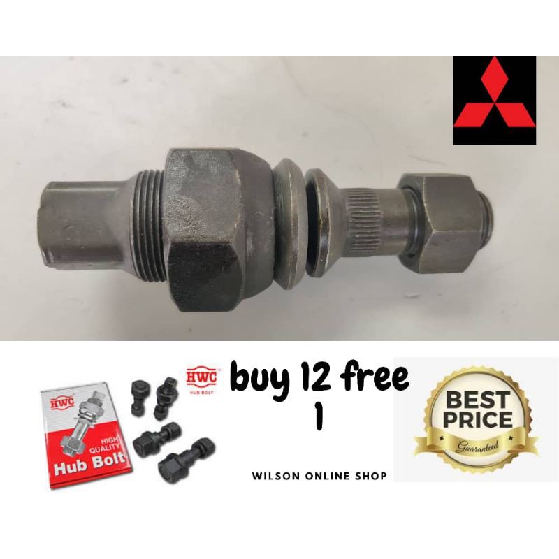 HWC Malaysia Hub Bolt Rear LH/Kiri Mitsubishi Canter FE83 | Shopee Malaysia