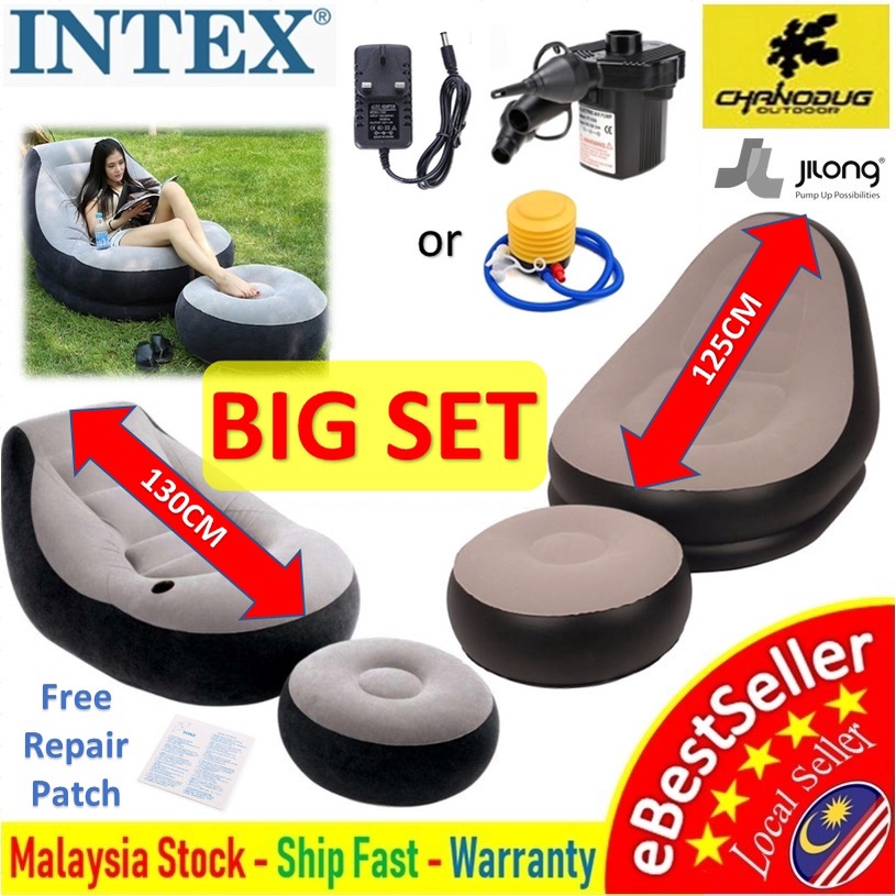 🔥BIG SET🔥 INTEX 68564 Ultra Lounger Inflatable Relaxing Air Chair Sofa ...