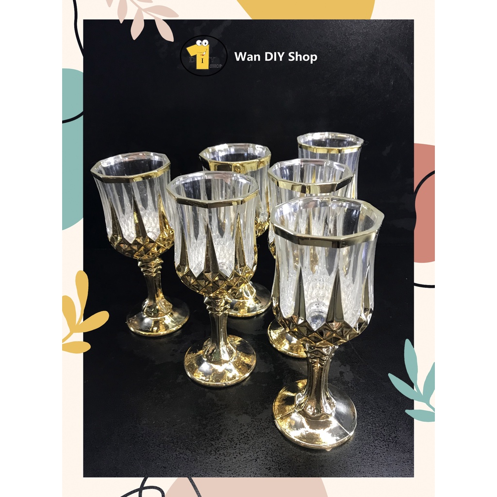 [Ready Stock] 6pcs Luxury Glass Suit For Wedding Perkahwinan | Shopee ...