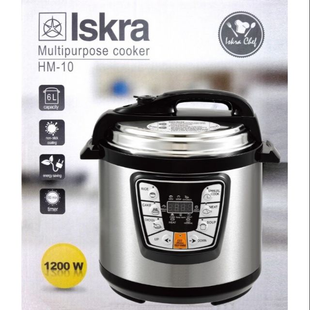 (ISKRA) Electric Pressure Cooker Timer Rice Cooker 6L + Free Gift🎁🎁🎁 | Shopee Malaysia