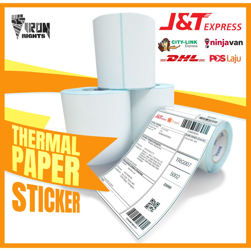 Thermal Sticker Label Sticker 350pcs | A6 10cm x 15cm Consignment ...