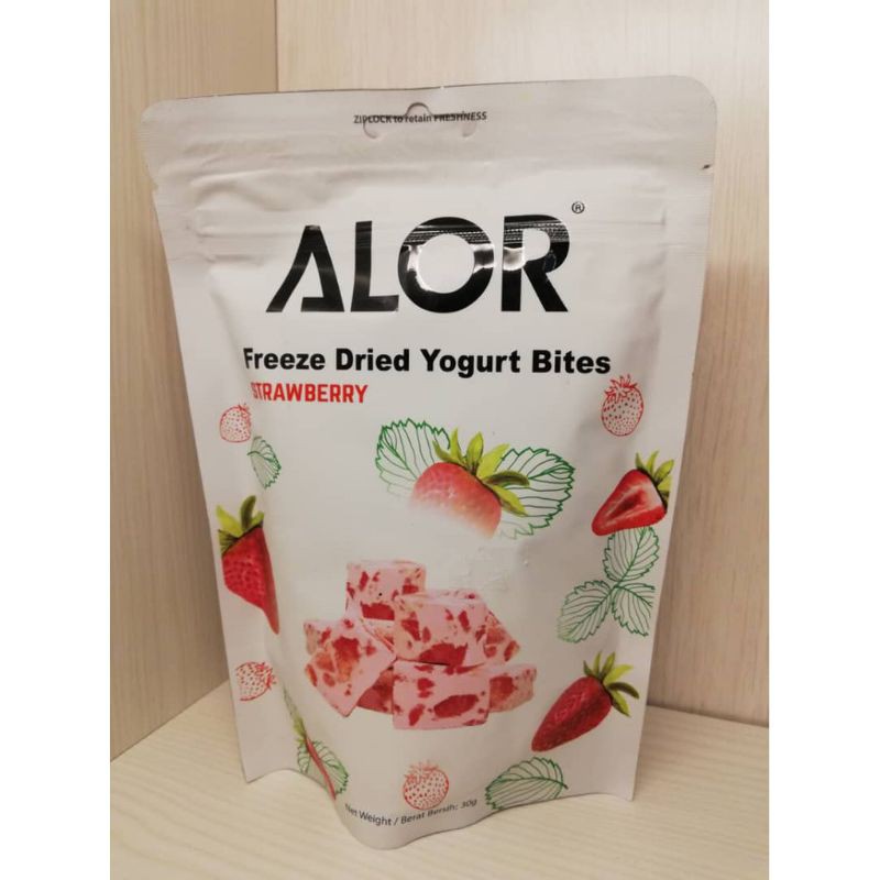 ALOR FREEZE DRIED YOGURT DURIAN, STRAWBERRY REAL FRUIT YOGURT30g ...