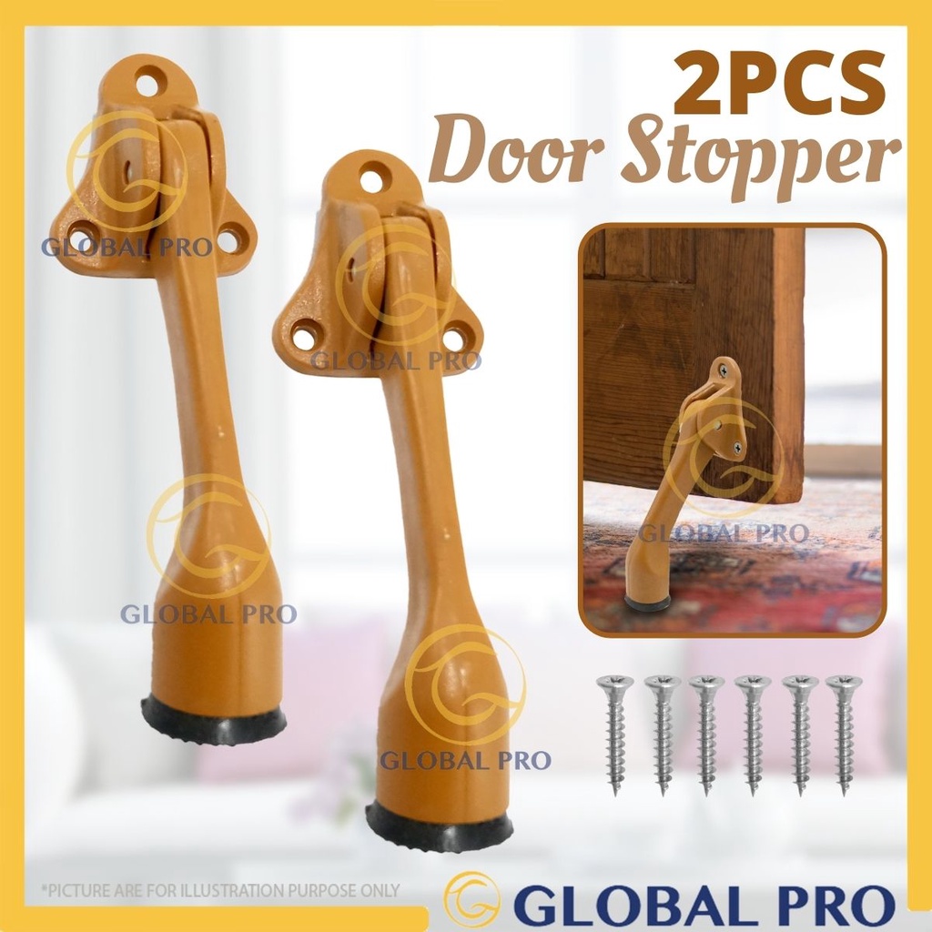 2PCS Door Stopper Grips All Floor Finishes Rubber Based Grip Office ...