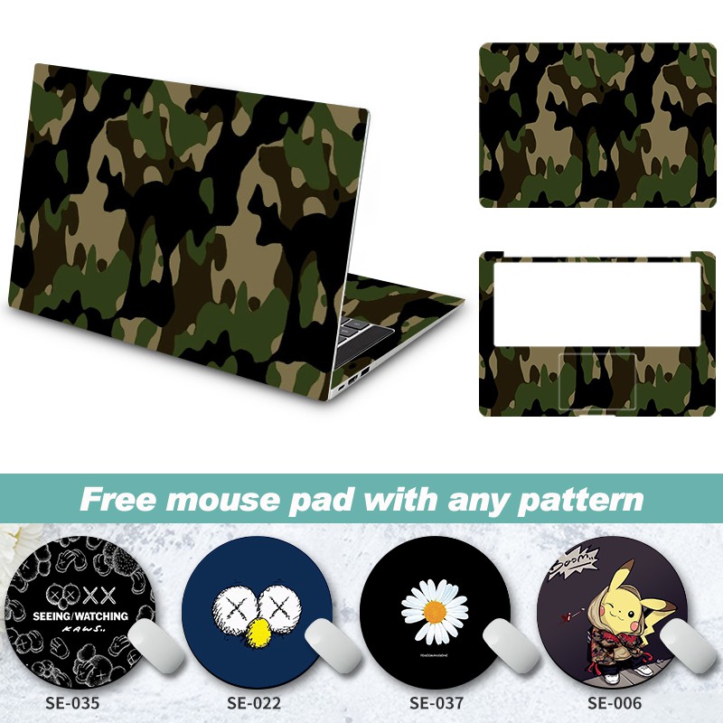 DIY colorful cover laptop sticker laptop skin with mouse pad 10-17 inch ...
