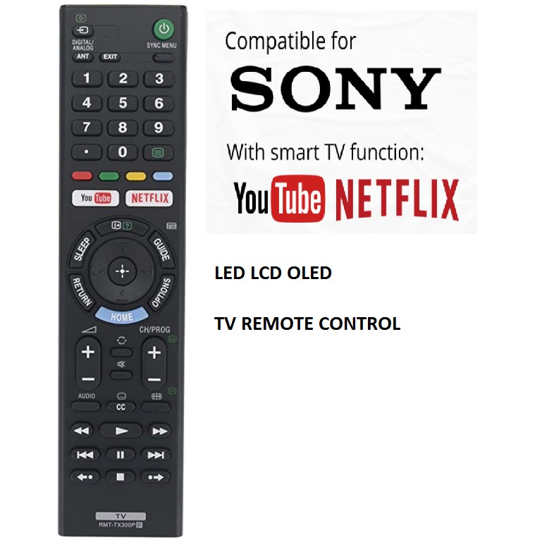 ORIGINAL SONY REMOTE CONTROL - RMT-TX300P BRAVIA SMART TV REMOTE ...