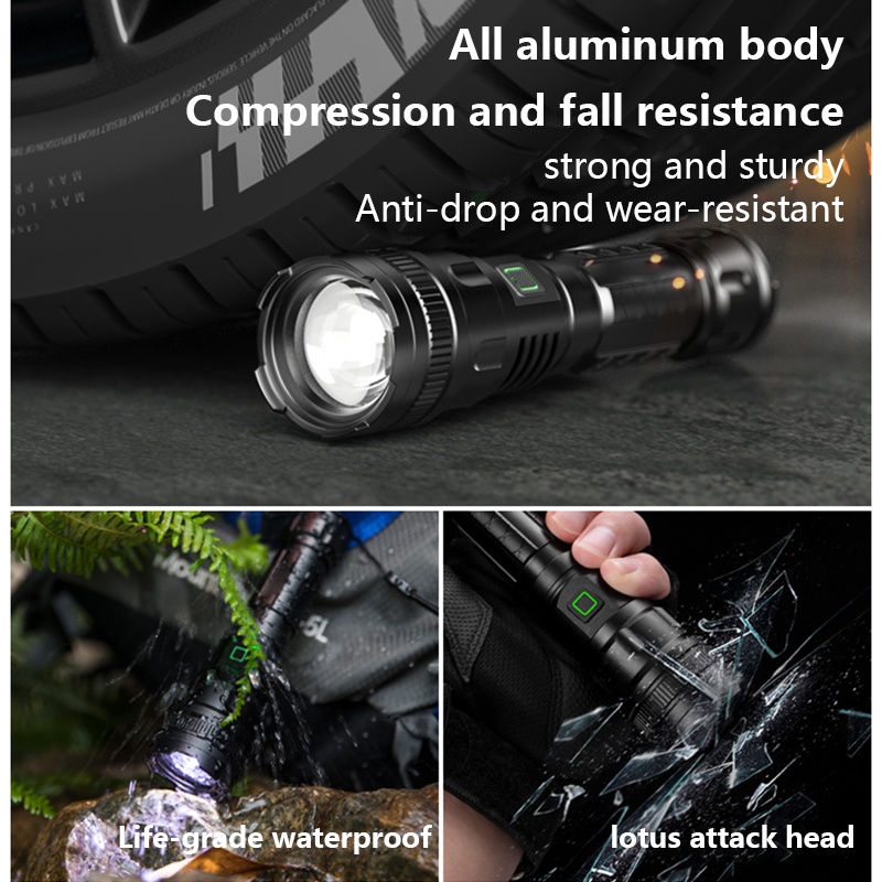 Flashlights, LED P120 Super Brighter Torch Light 5000 High Lumen, 3 ...