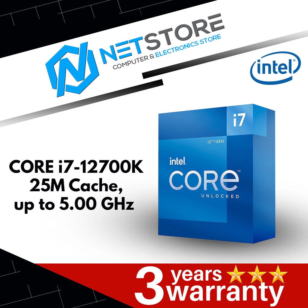 INTEL CORE i7-12700K 25M Cache, up to 5.00 GHz PROCESSOR - BX8071512700K | Shopee Malaysia