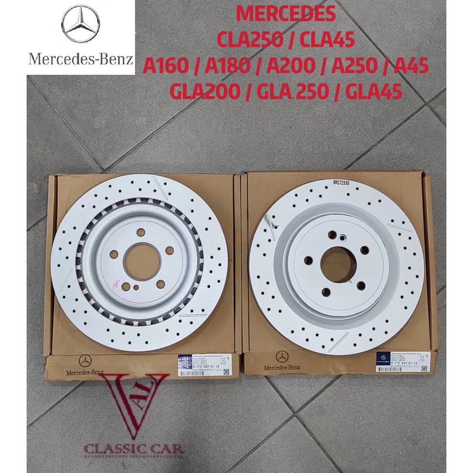 ( 100% ORIGINAL ) MERCEDES BENZ CLA45 A45 GLA45 REAR DISC ROTOR ( 172 ...