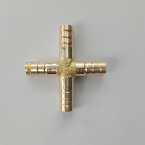 Cross mouse tail connection, 4-way brass mouse tail pipe connection 6 ...