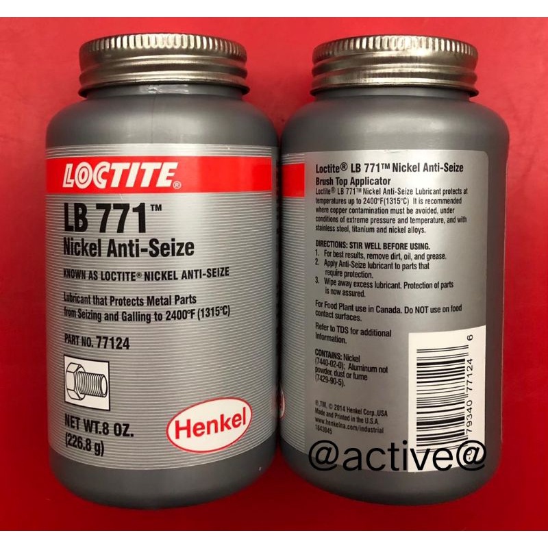 (Ready Stock ) *Loctite-77124# Heavy Duty Nickel Anti Seize LB771 8oz ...