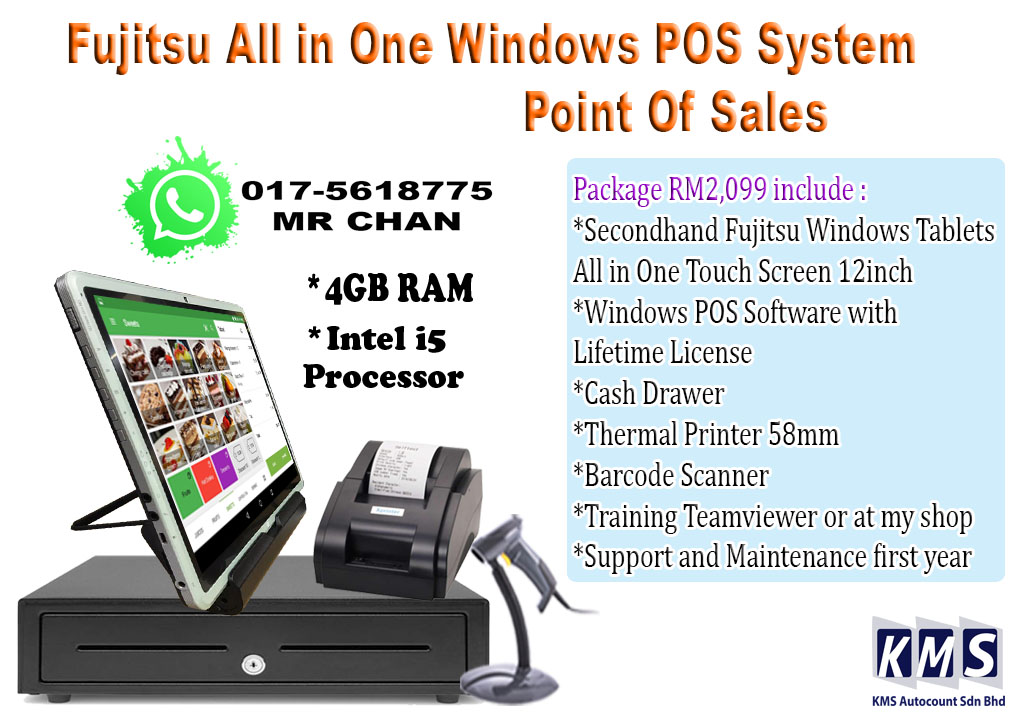 Fujitsu All in One Windows Pos System Point of Sales Package | Shopee ...