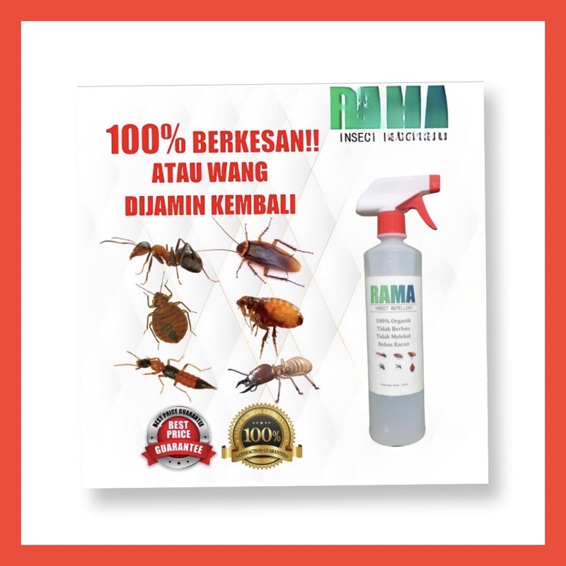 RAMA Insect Repellent | Spray Serangga Organik (Sesuai Untuk Kutu, Semut, Pepijat, Lipas dan ...
