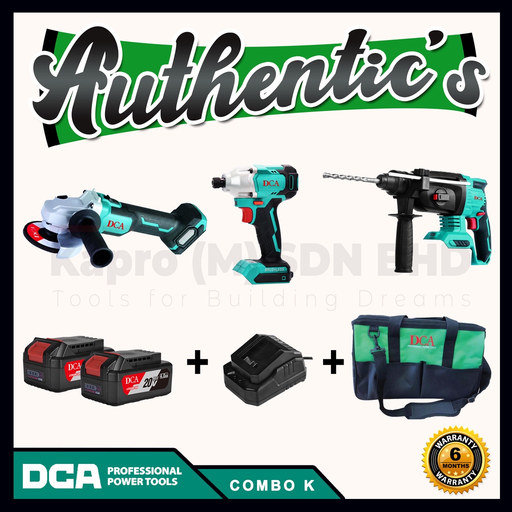 DCA 20V COMBO K With Free Gift WORKPRO (NEW ARRIVAL) | Shopee Malaysia