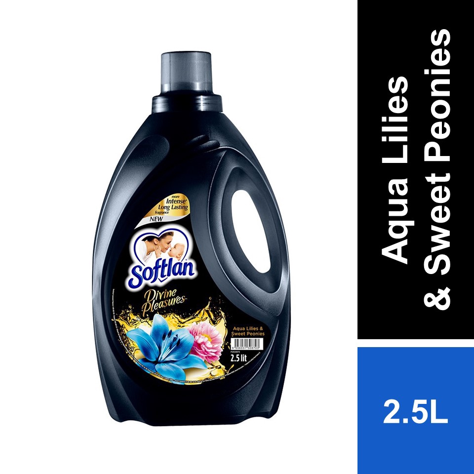 Softlan Divine Pleasures Fabric Softener Aqua Lilies & Sweet Peonies 2.5L | Shopee Malaysia