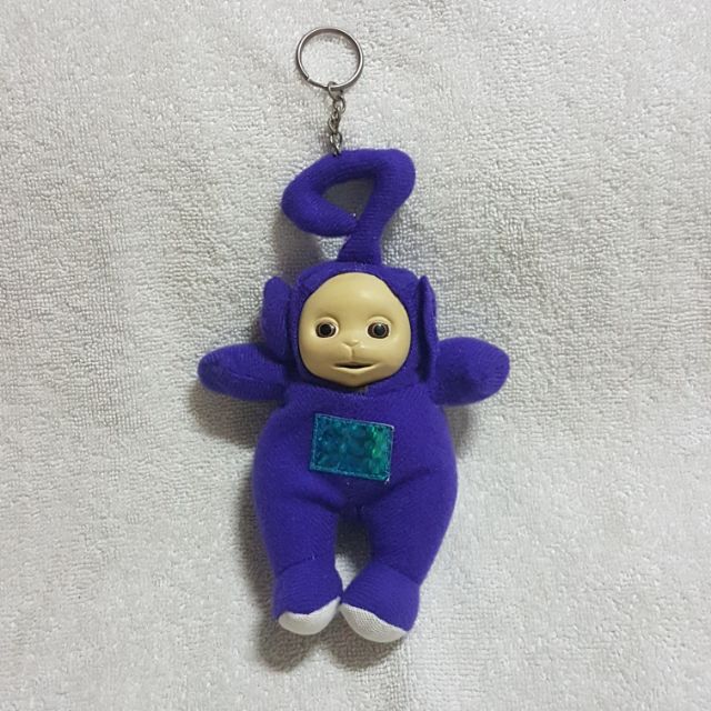 Authentic Vintage Teletubbies Tinky-Winky Plush Soft Toy Keychain ...