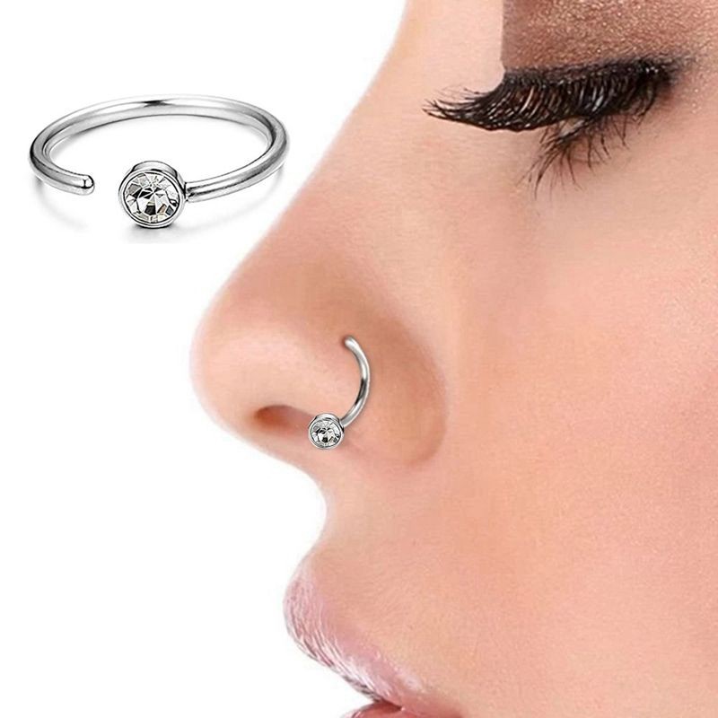 (🇲🇾 READY STOCK) NOSE RING DIAMOND STYLE SUBANG HIDUNG PERMATA TANPA ...