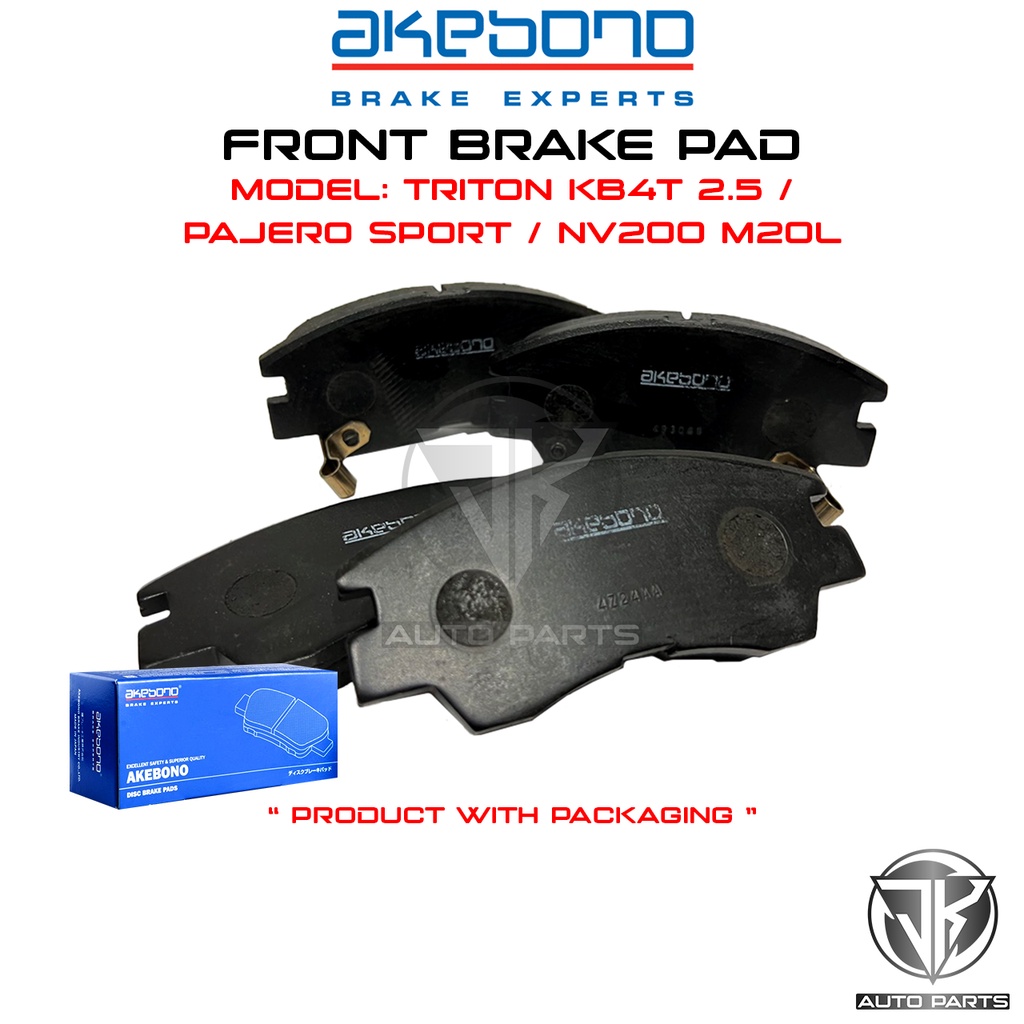 #AKEBONO #FRONT BRAKE PAD TRITON KB4T 2.5 / PAJERO SPORT / NV200 M20L ...