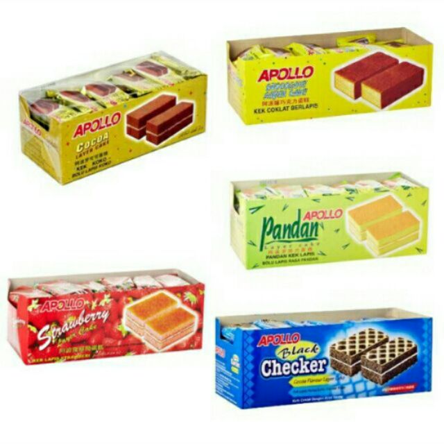 Snacks : Apollo cake berbagai perisa (18gx24pcs) | Shopee Malaysia