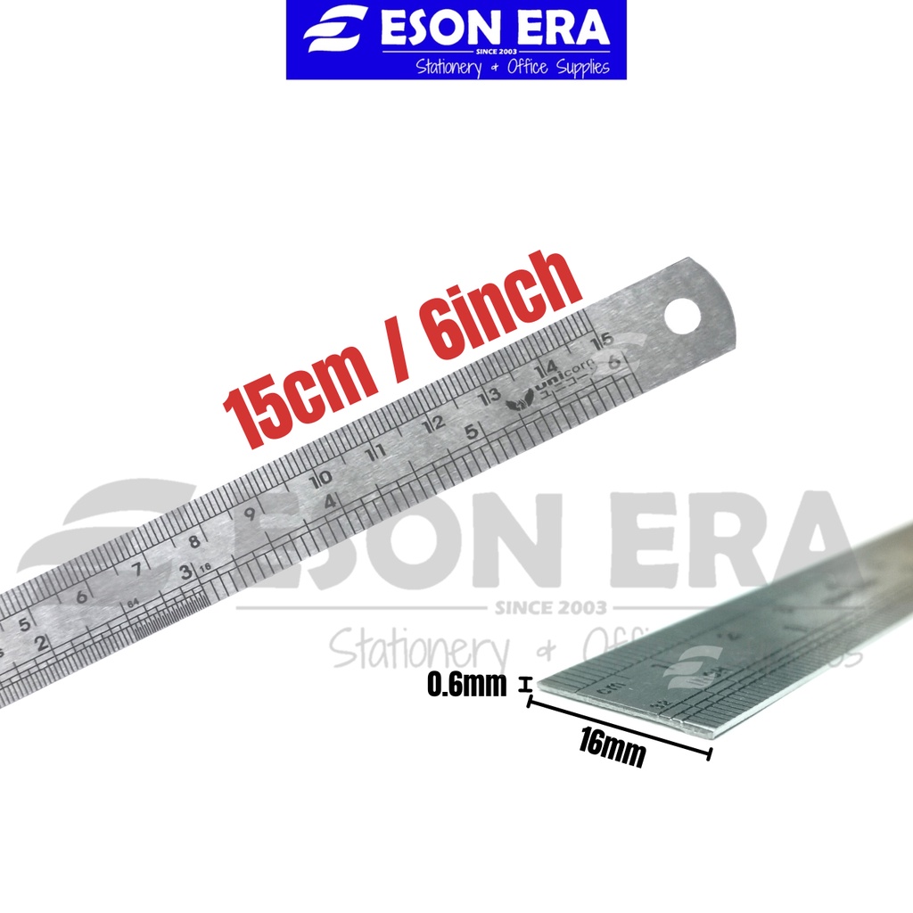 Unicorn Stainless Steel Ruler 60cm 24inch & 100cm 40inch Metal Ruler / Pembaris Besi | Shopee ...
