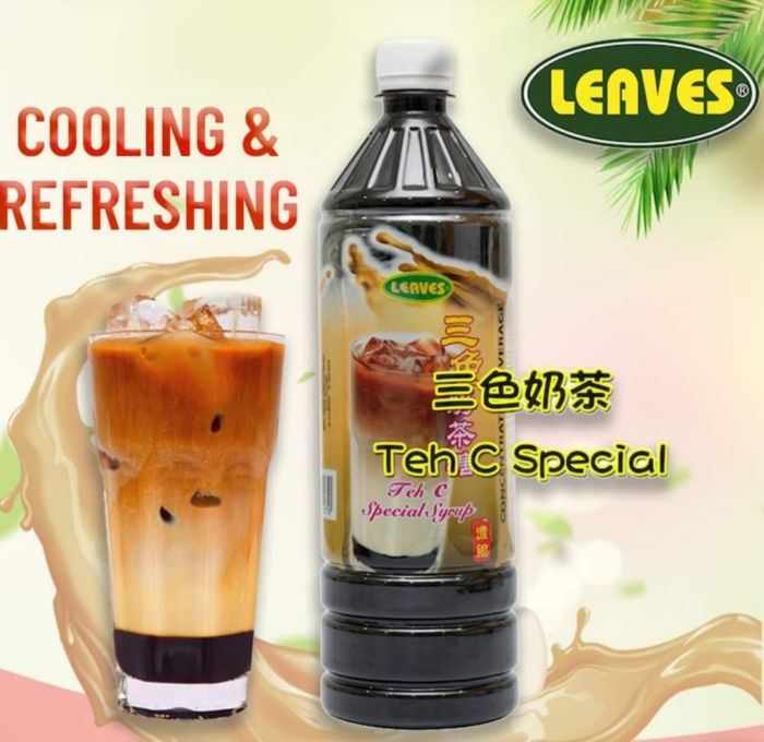Leaves Teh C Special 3 Layer Syrup 3 bottol Gula Apong Three tea Pandan ...