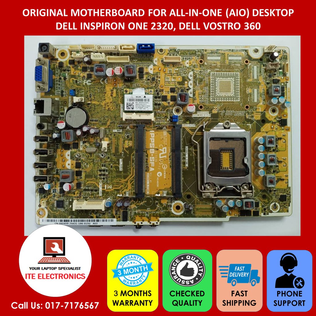 ORIGINAL DELL INSPIRON ONE 2320 VOSTRO 360 AIO PC MOTHERBOARD WITH ...