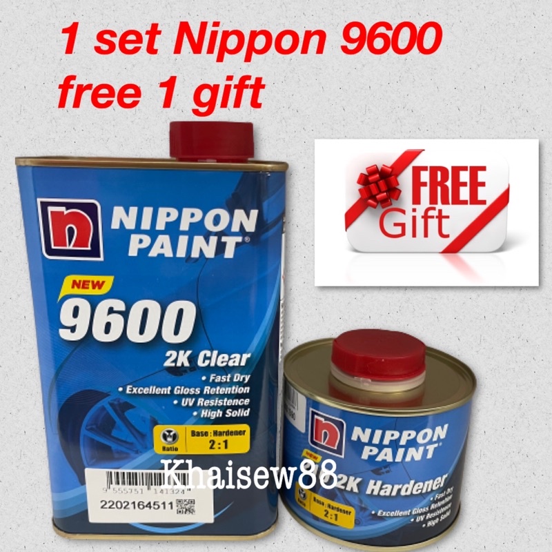 NIPPON PAINT 9600 2:1 2K High Solid HS Clear Clearcoat (senang polish ) | Shopee Malaysia