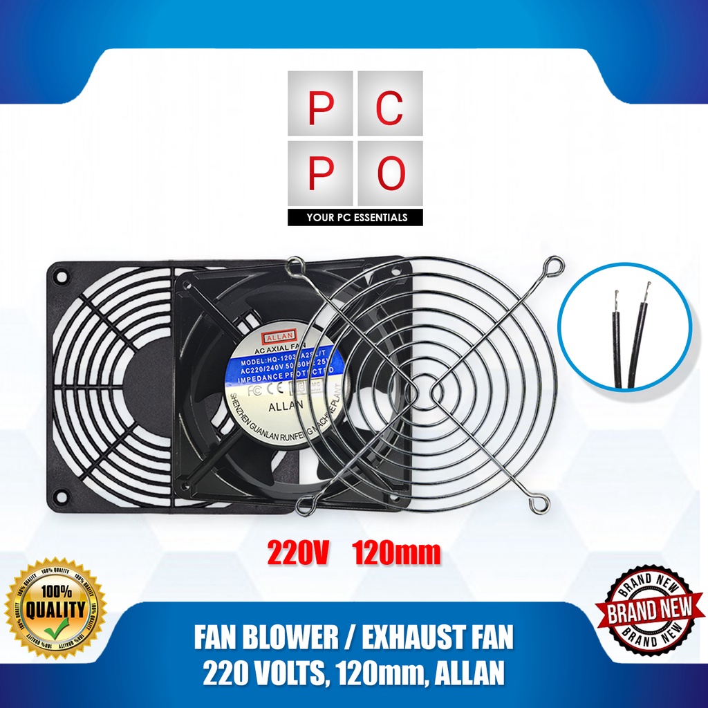FAN BLOWER / EXHAUST FAN, 220 VOLTS, 120mm, ALLAN | Shopee Malaysia