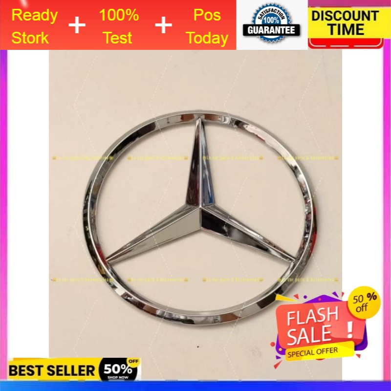 Benz Rear Logo Emblem Badge Sticker Lip Hood CLA GLA A GLC SLK CLS E ...