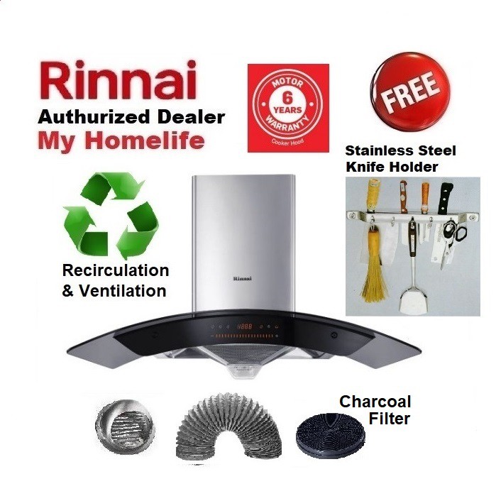 Rinnai RH-C789-SG Kitchen Chimney Cooker Hood | Shopee Malaysia