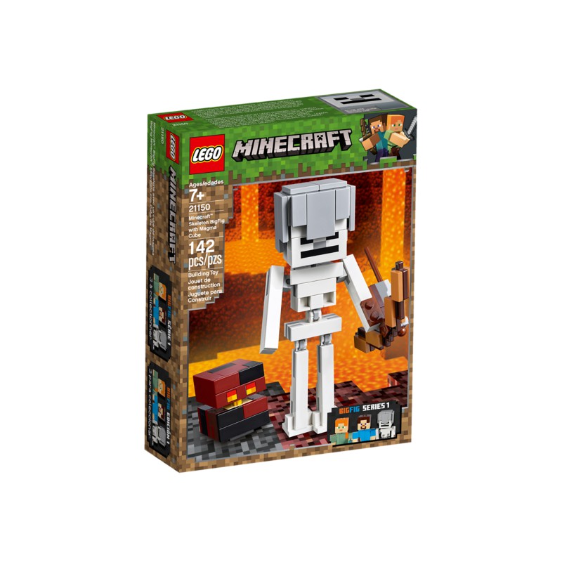 LEGO MINECRAFT Skeleton Big Figurine with Magma Cube 21150 | Shopee ...