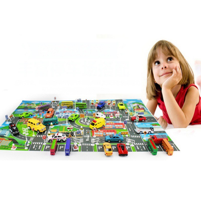 Kids Car Toys Map City Parking Map Road Map Toy Model Boys Gifts ...