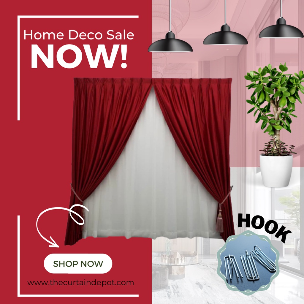 G14-Ready Made Curtain!!!Siap Jahit Langsir,Langsir RAYA Kain Tebal ...